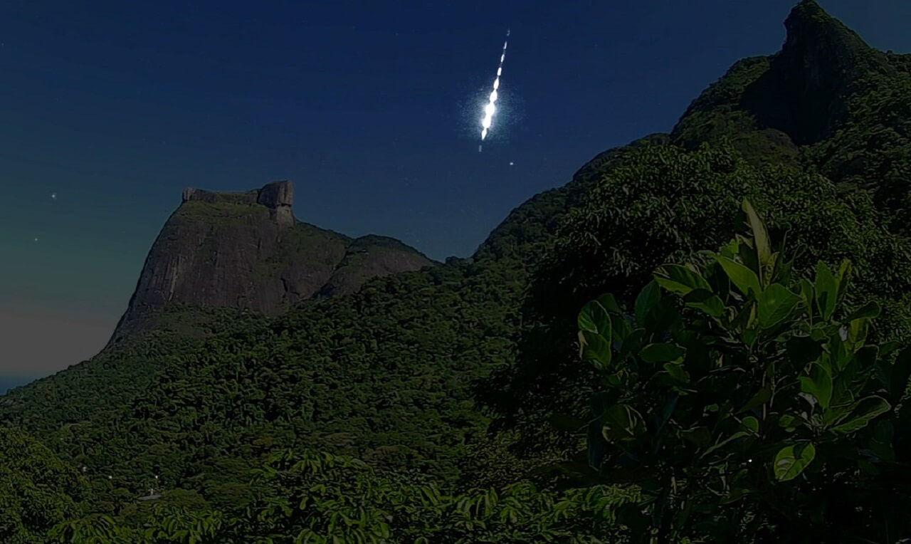Meteoro esverdeado e brilhante risca o céu de cinco estados do Brasil ...
