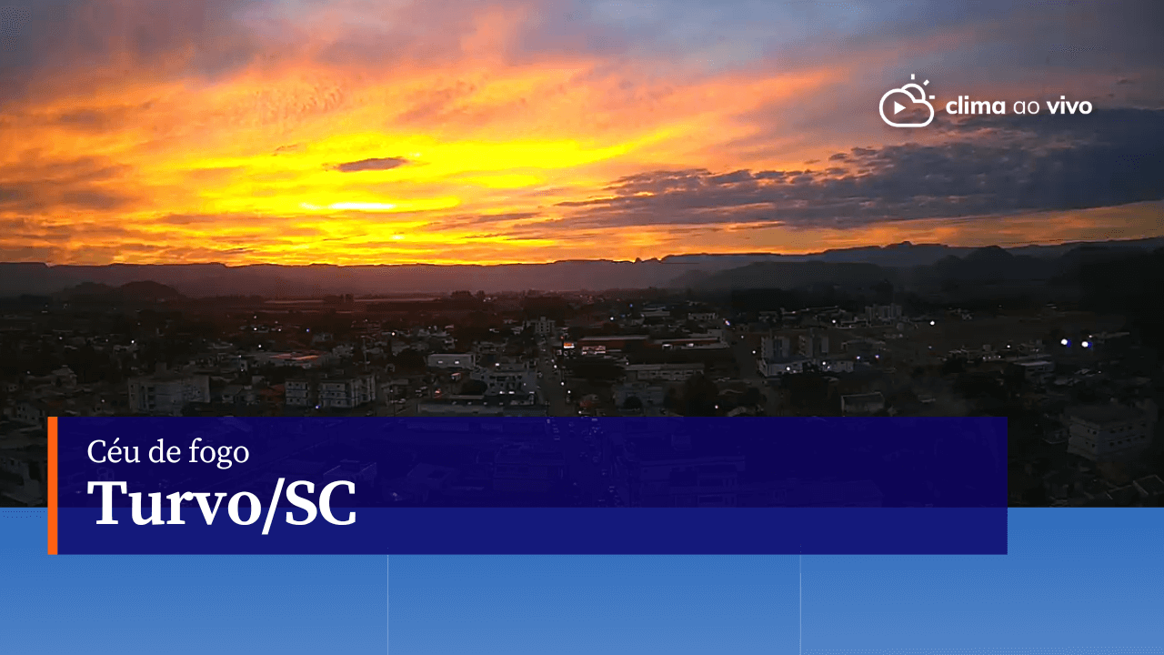 Fenômeno: Céu de fogo em Turvo/SC, confira as imagens - 20/07/23 ...