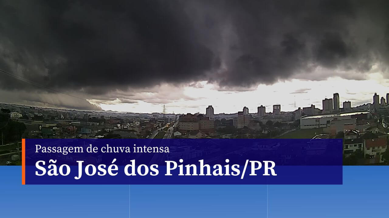 Passagem de chuva em São José dos Pinhais/PR - 17/01/24 - Clima ao Vivo