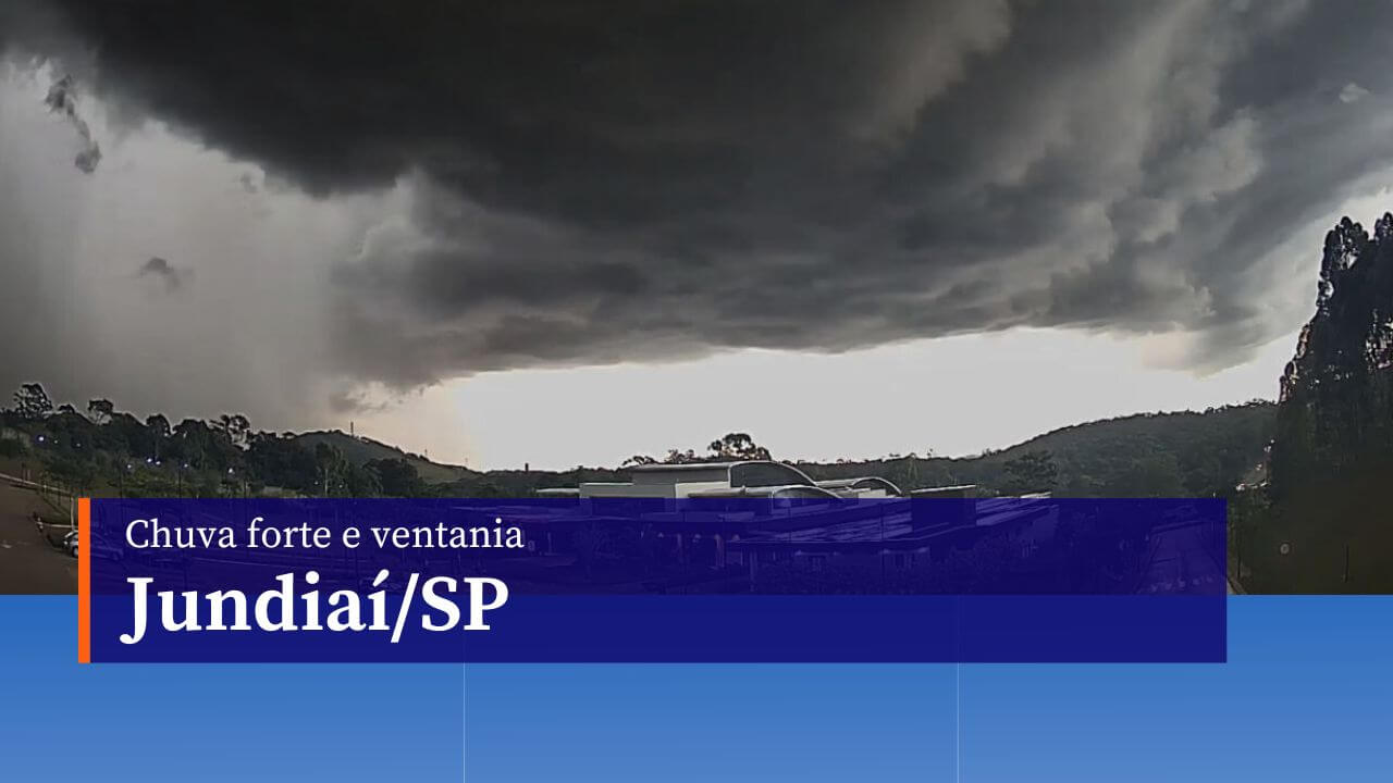 Temporal, chuva intensa e ventania em Jundiaí/SP - 17/01/24 - Clima ao Vivo